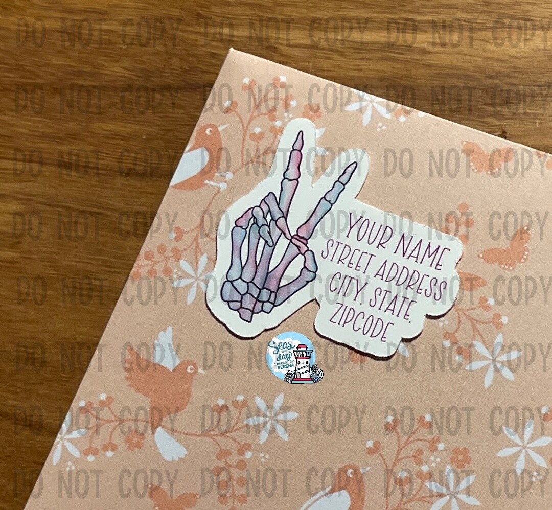 Address Labels, Skeleton, Addy Labels, Address Label, Hand, Peace ...