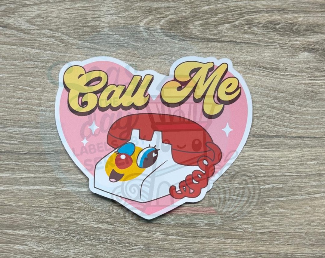 Sticker, Call Me, Retro, Throwback, Phone Sticker, Retro Sticker ...