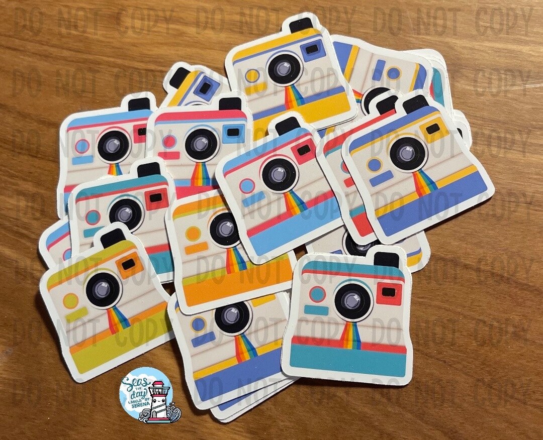 Colorful Polaroid Camera Sticker Flakes - Etsy