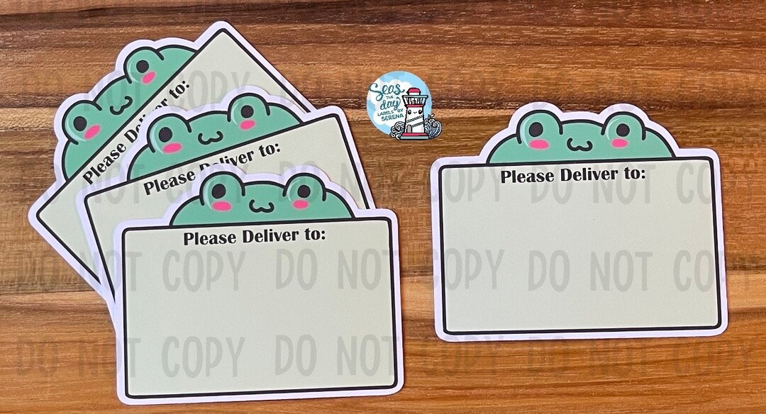 Please Deliver To, Sticker Flakes, Frog Lover Gift, Stationary Gift ...