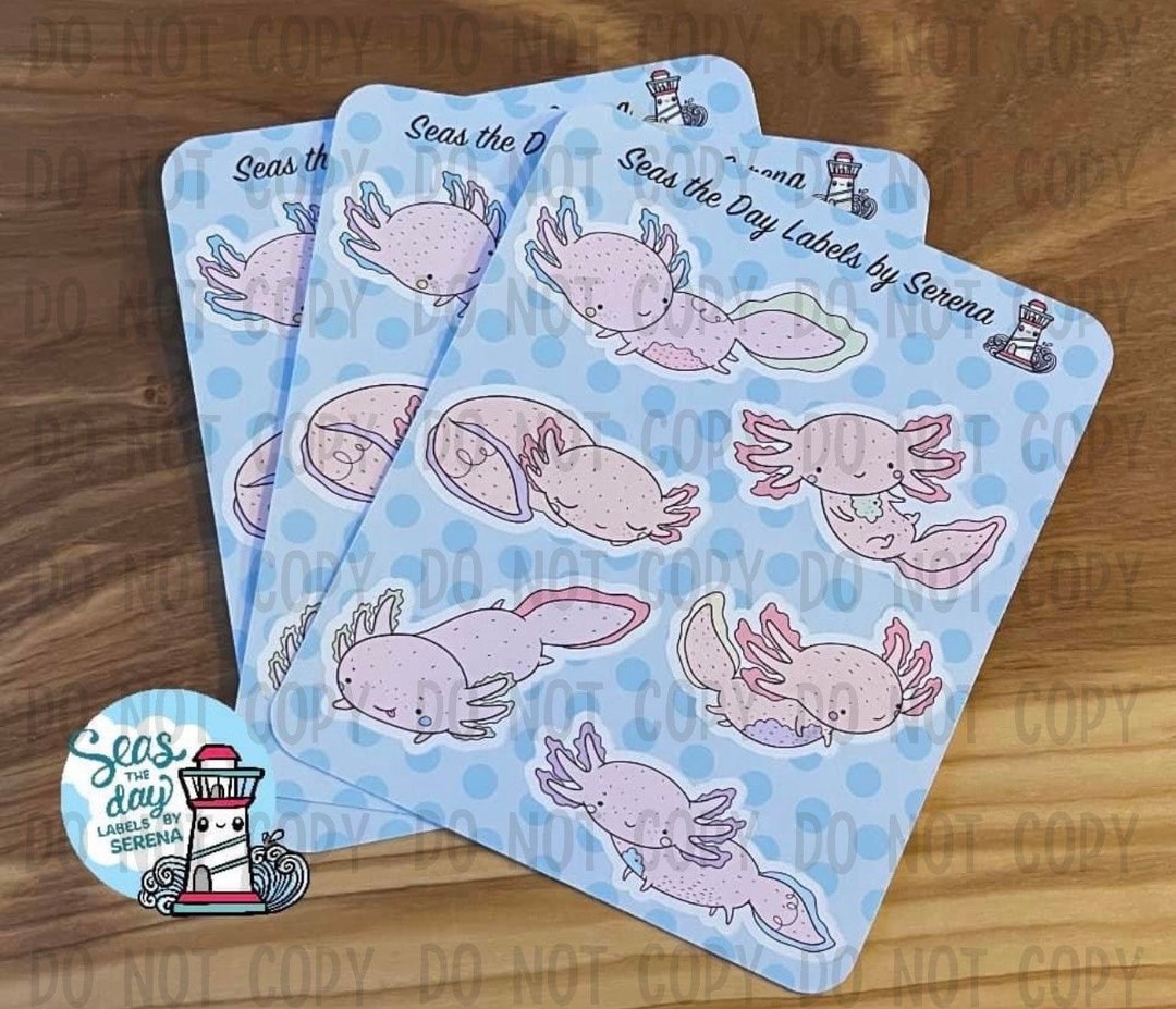 Axolotl Sticker Sheet #1 - Etsy