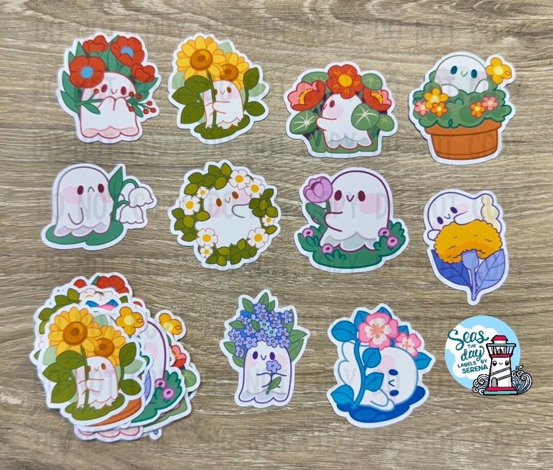 Ghost Stickers, Halloween, Journal, Planner, Spooky Stickers, Silly ...