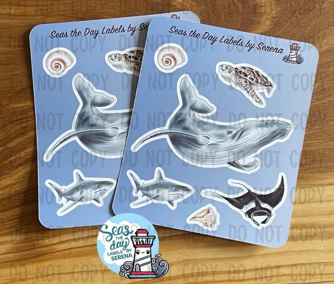 Realistic Ocean Animal Sticker Sheet - Etsy