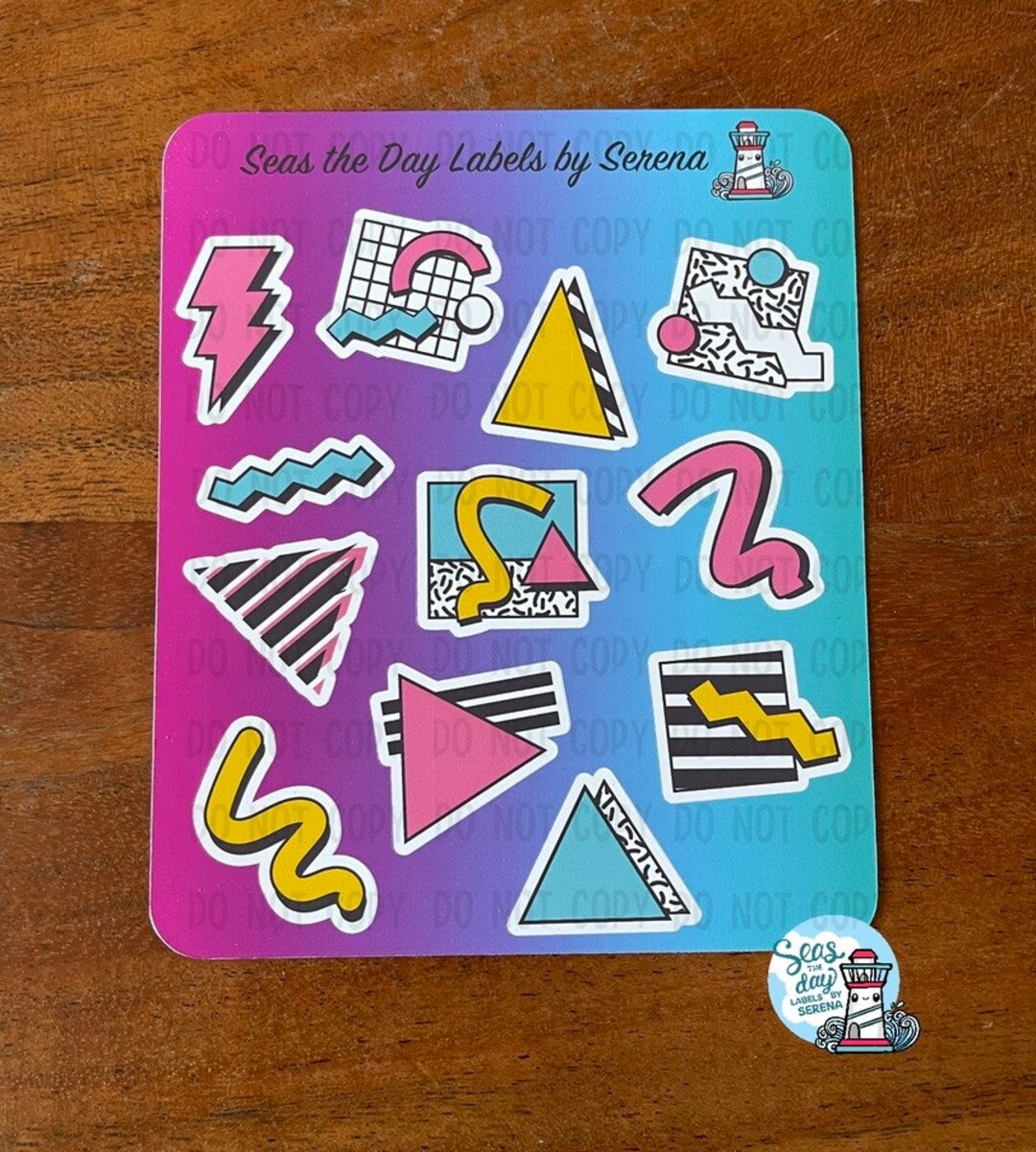 Retro Shapes, Sticker Sheet - Etsy