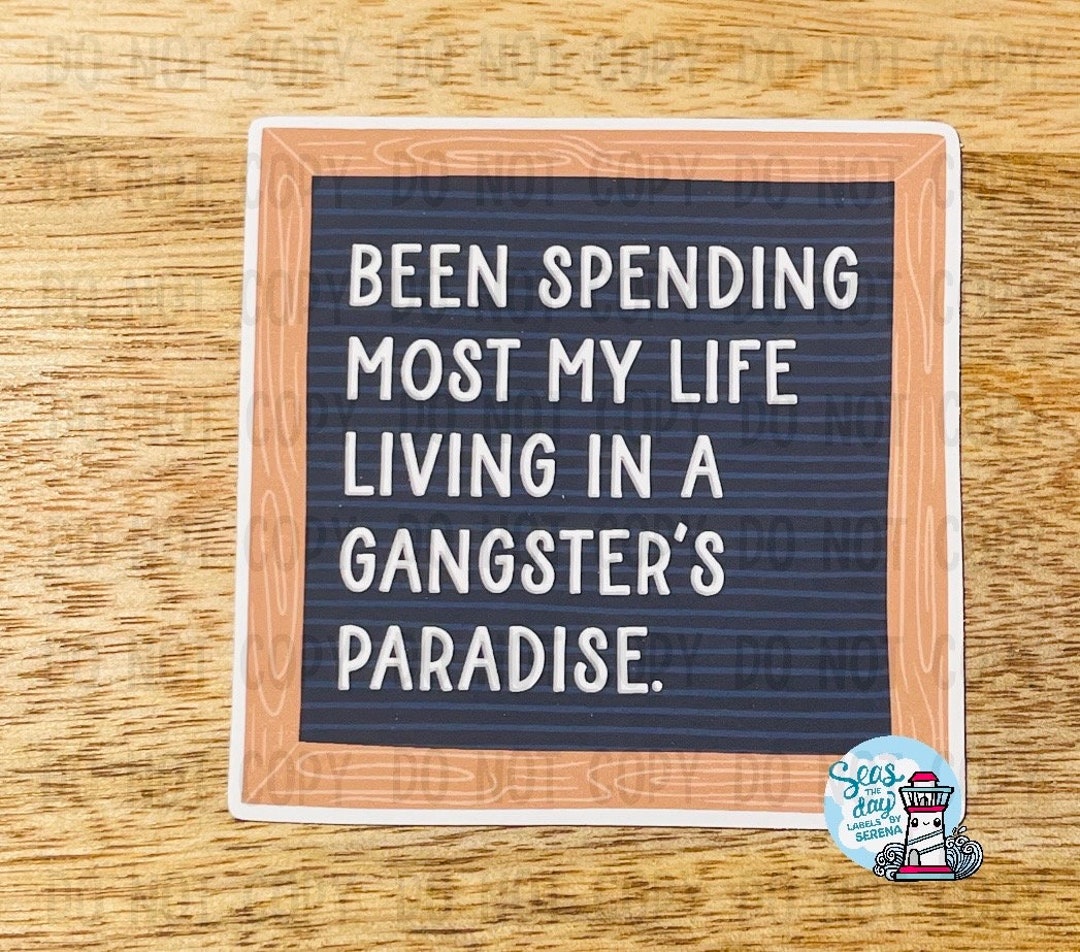 Gangsters Paradise Sticker, Coolio, Funny Stickers, Music Stickers, Rap ...