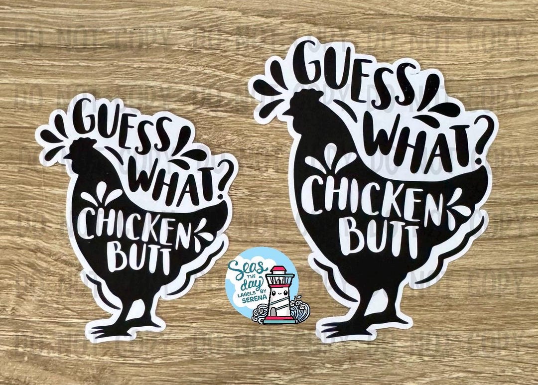 Guess What Chicken Butt, Chicken, Funny, Humor, Farm, Stickers, Penpal ...