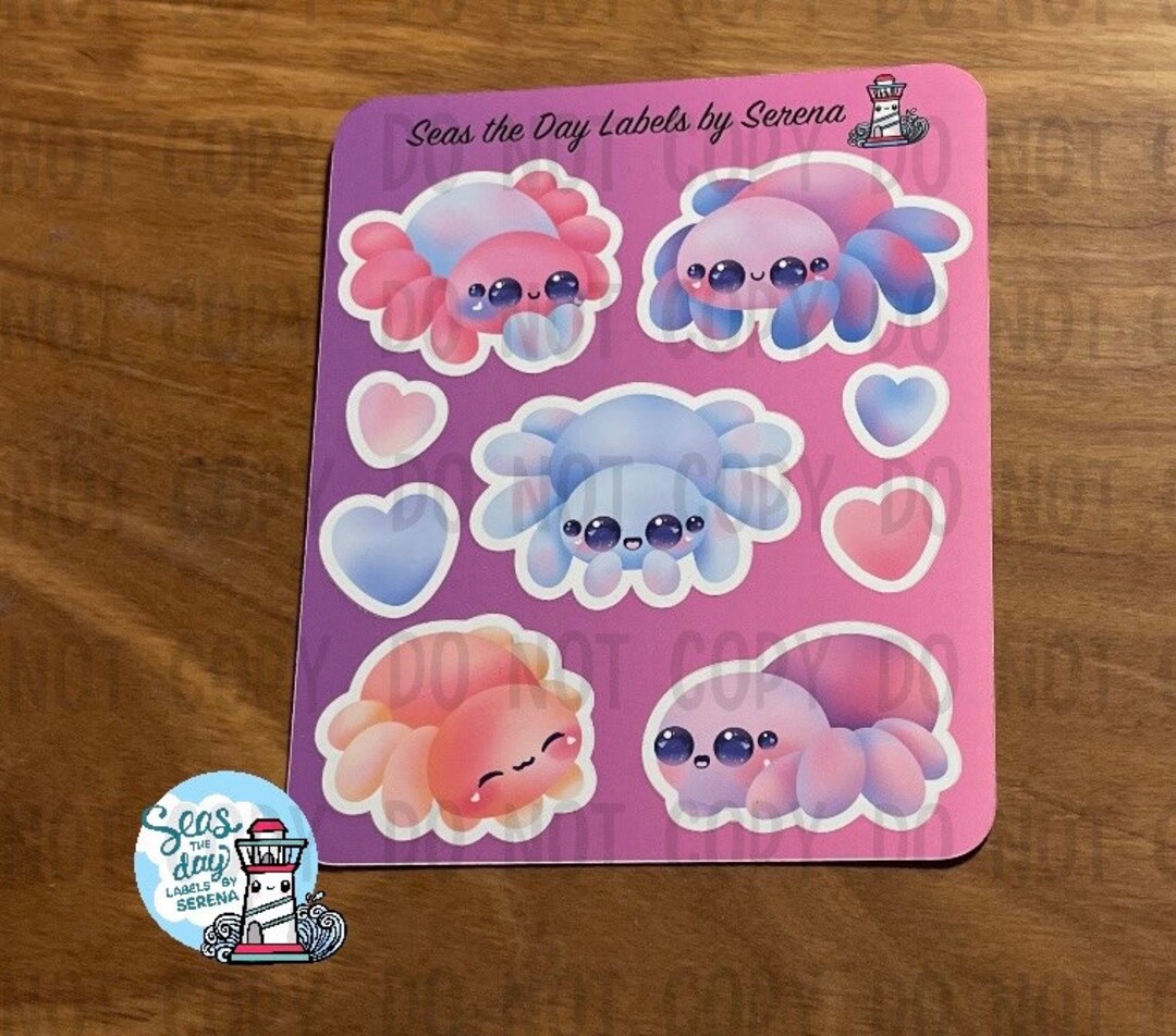 Cute Spider Sticker Sheet - Etsy
