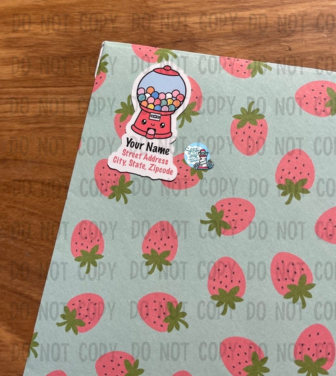 Kawaii Gumball Machine Custom Address Labels - Etsy