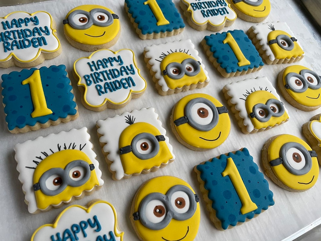 Minion Cookies, Despicable Me Cookies, Minions, Decorated Cookies ...