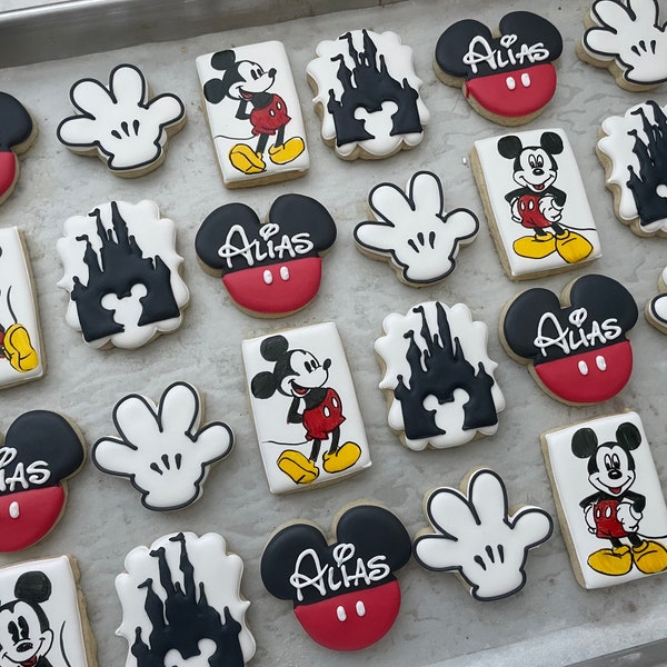 Mickey Mouse Cookies - Etsy