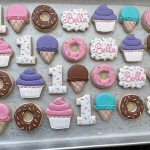 Sweet One Birthday Cookies, Donut Grow up Cookies, Sweets Birthday - Etsy