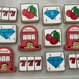 Vegas Cookies, Sin City Cookies, Slot Machine Cookies, 777, Cherry ...