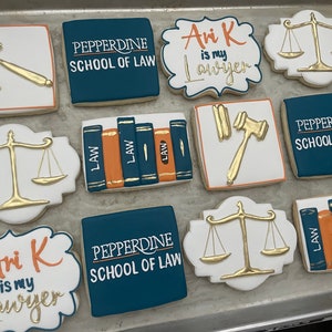 Law School Cookies, Law Graduate Cookies, Lawyer Cookies, Law School ...