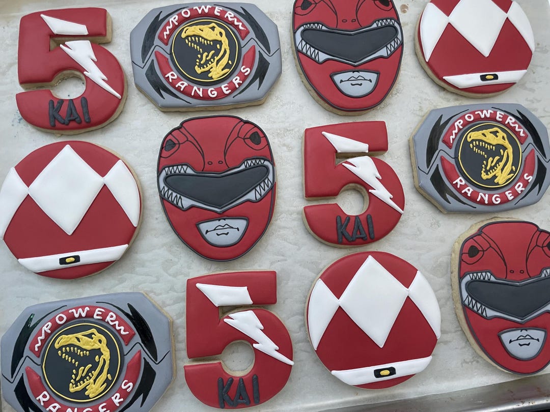 Power Ranger Cookies, Dino Rangers - Etsy