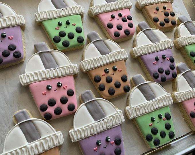 Boba Bubble Tea MINI Cookies - Etsy