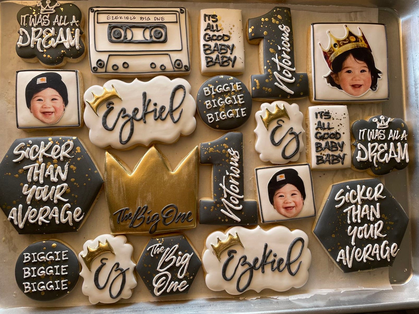 Notorious ONE Birthday Cookies Notorious Big Cookies Rap - Etsy