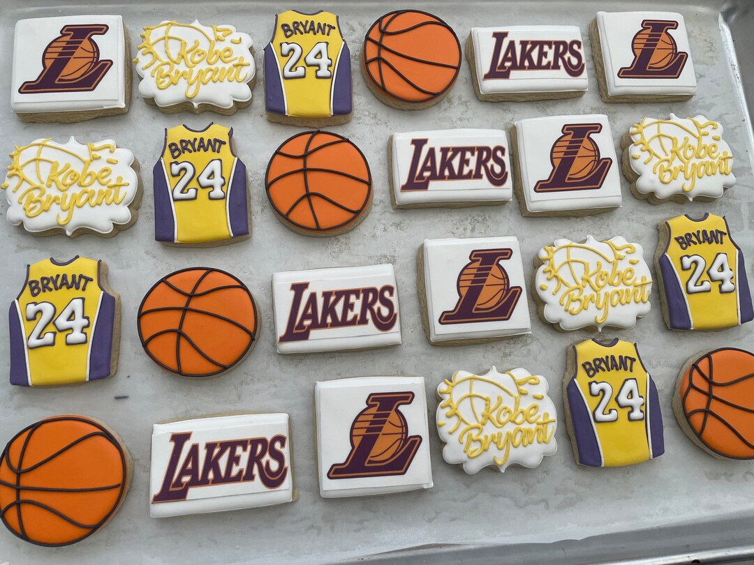 Basketball Cookies, Lakers Cookies, Bball Cookies, Kobe Bryant - Etsy