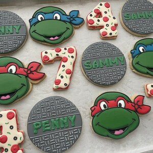 TMNT Cookies, Ninja Turtle Cookies, Teenage Mutant Ninja Turtles ...