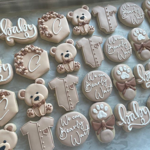 We Can Bearly Wait Baby Shower Cookies Teddy Bear Baby Shower - Etsy We Can Bearly Wait Baby Shower Cookies Teddy Bear Baby Shower - Etsy