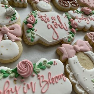 Baby in Bloom Shower Cookies, Baby in Bloom Cookies, It’s a Girl, Baby ...