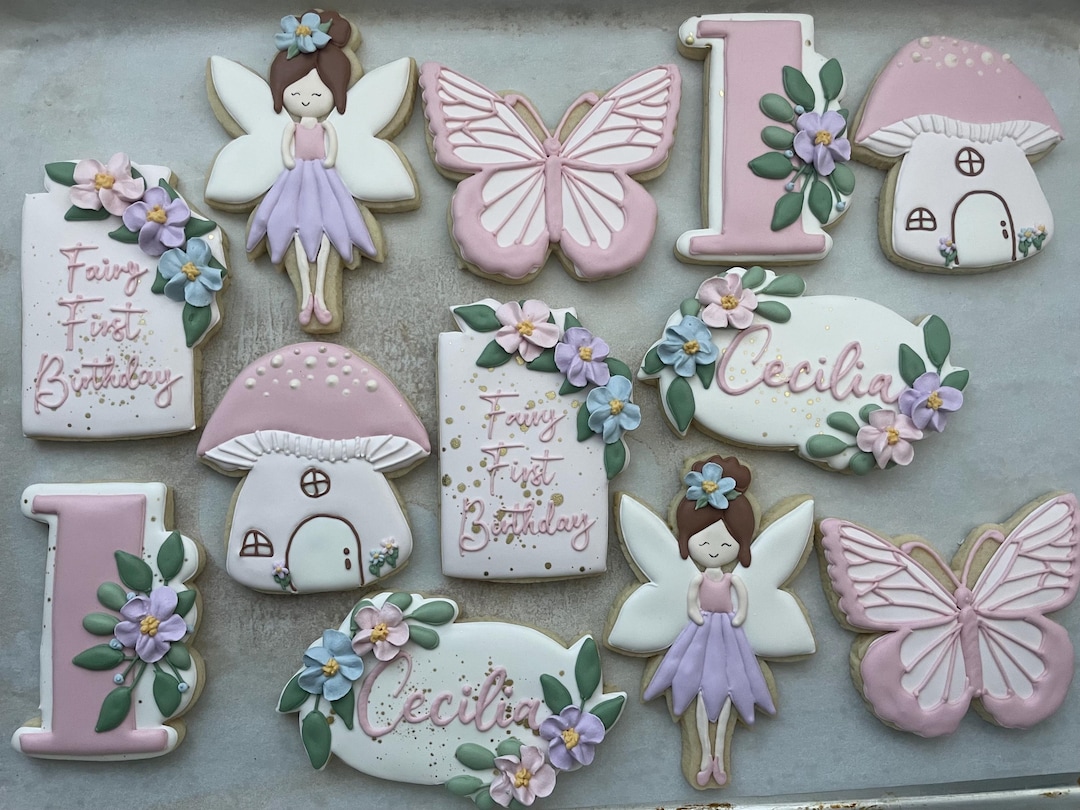 Fairy First Birthday Cookies, Fairy Cookies, Fairy Birthday, Gnomes ...