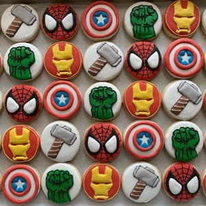 Avengers Marvel Cookies, Avenger Birthday, Birthday Cookies, Marvel ...