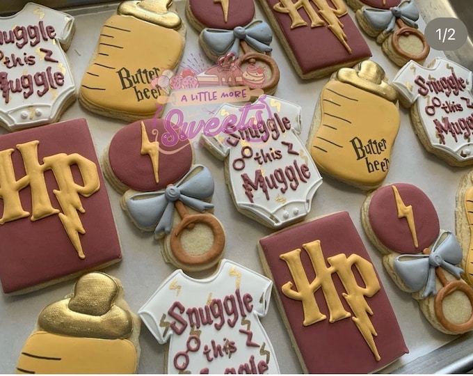 Wizard Baby Shower Cookies, Wizard Cookies, Harry Baby Shower, Potter ...