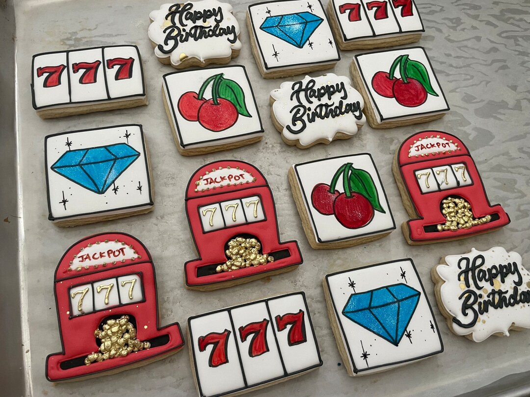 Vegas Birthday Cookies, Sin City Birthday Cookies, Poker Theme Birthday ...