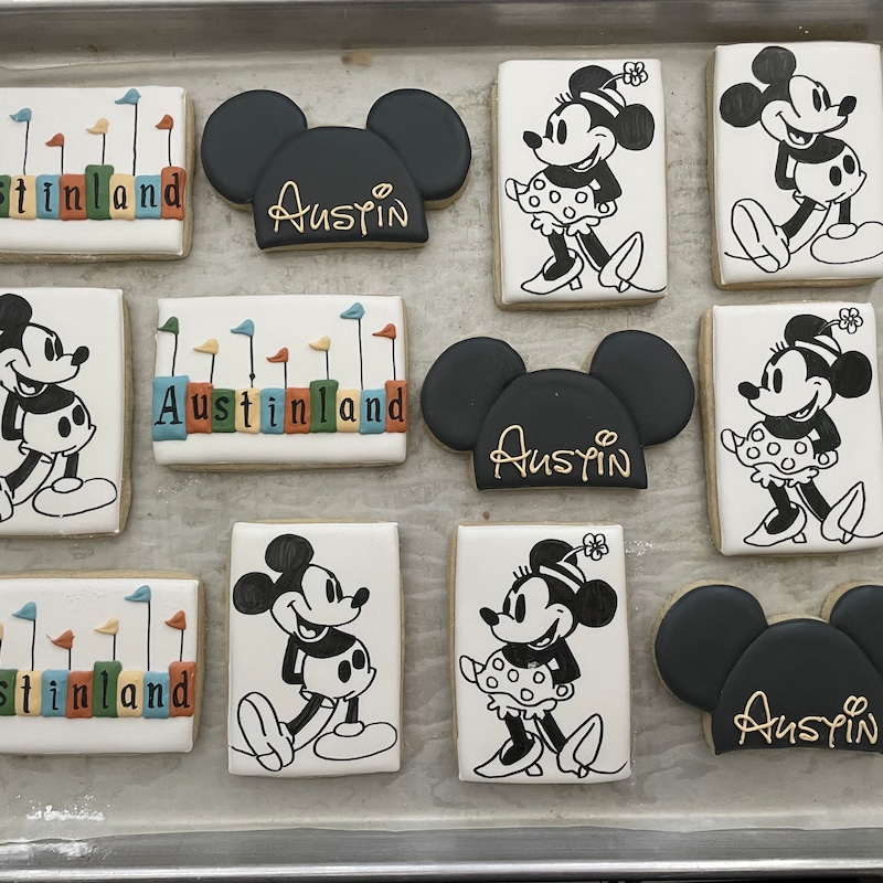 Mickey Mouse Cookies - Etsy