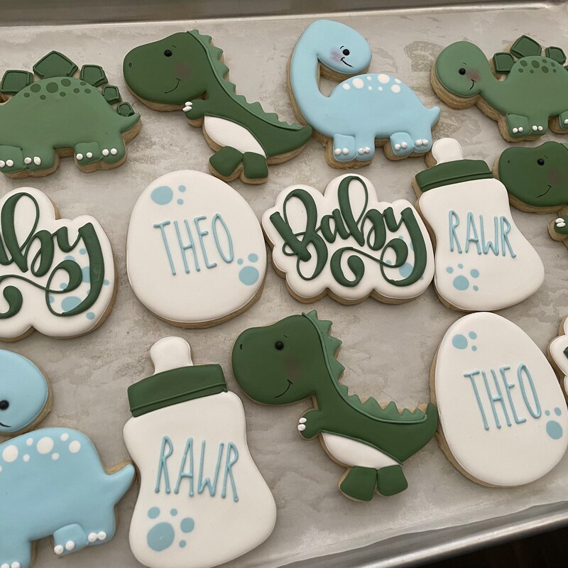 Dinosaur Cookies - Etsy