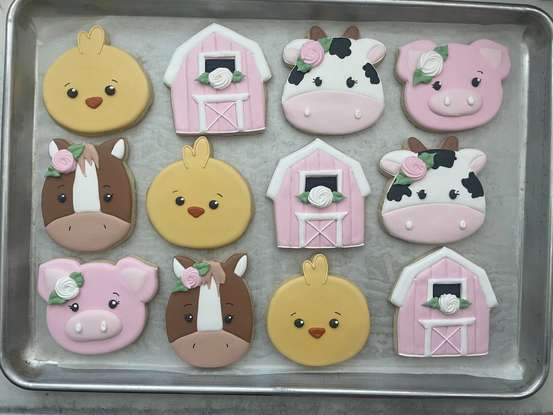Barnyard Cookies, Barnyard Birthday, Cow, Pig, Chick, Horse, Farm ...