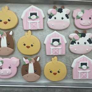 Barnyard Cookies, Barnyard Birthday, Cow, Pig, Chick, Horse, Farm ...