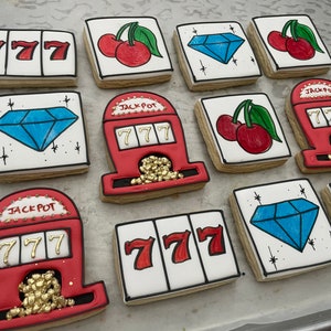 Vegas Cookies, Sin City Cookies, Slot Machine Cookies, 777, Cherry ...