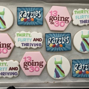 13 Going on 30, 13 Going on 30 Birthday, Razzles, 30th Birthday Cookies ...
