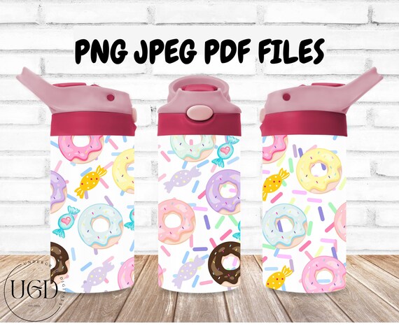 Sippy Cup Tumbler Png 12oz Flip Top Donut Sippy Cup Design - Etsy