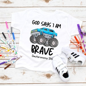 Tractor Sublimation, God Says I Am Brave, Scripture Png, Christian ...