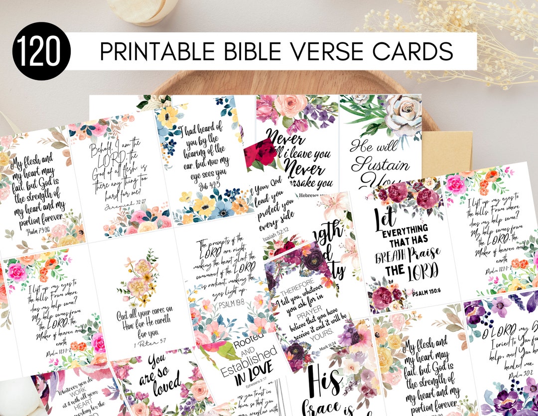 120 Inspirational Bible Verse Cards, Prayer Board Cards | Vision Board ...