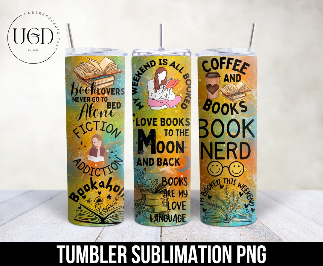 Reading Books Png, Bookish Png, Tumbler Wrap Png, Books Png, Skinny ...