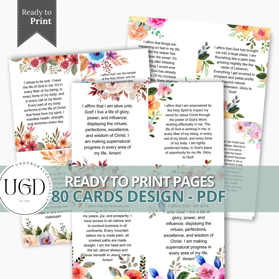 80 Encouraging Verse Cards | Printable | Scripture Cards | Bible Memory ...