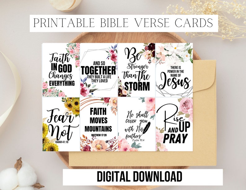 120 Inspirational Bible Verse Cards, Prayer Board Cards | Vision Board ...