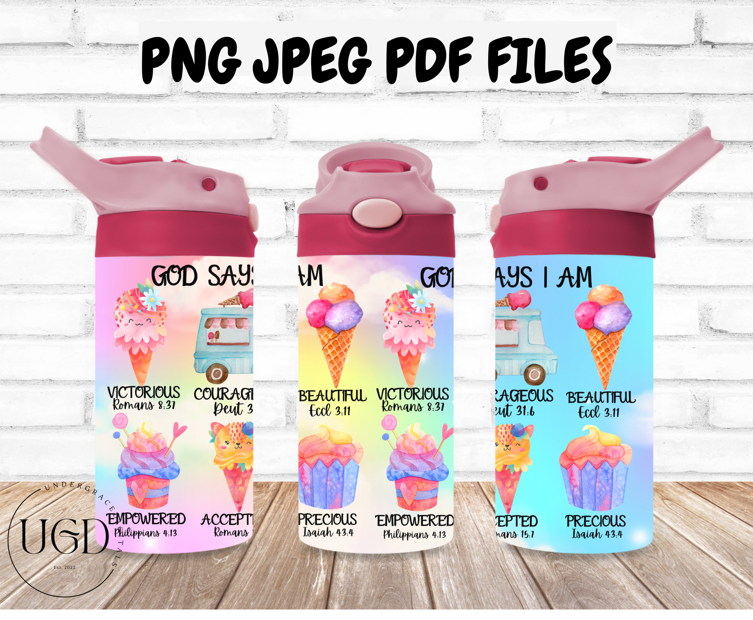 Sublimation Cup Wrap God Says I Am Png Scripture Png Ice - Etsy