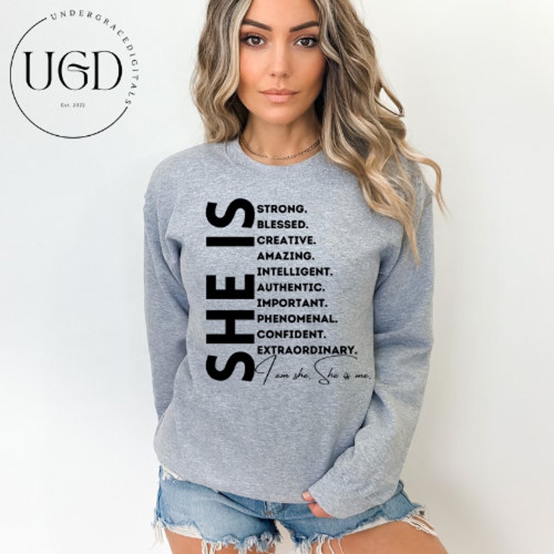 Woman Affirmation Svg, She is Svg Png Pdf Mothers Day Svg, She is Me ...