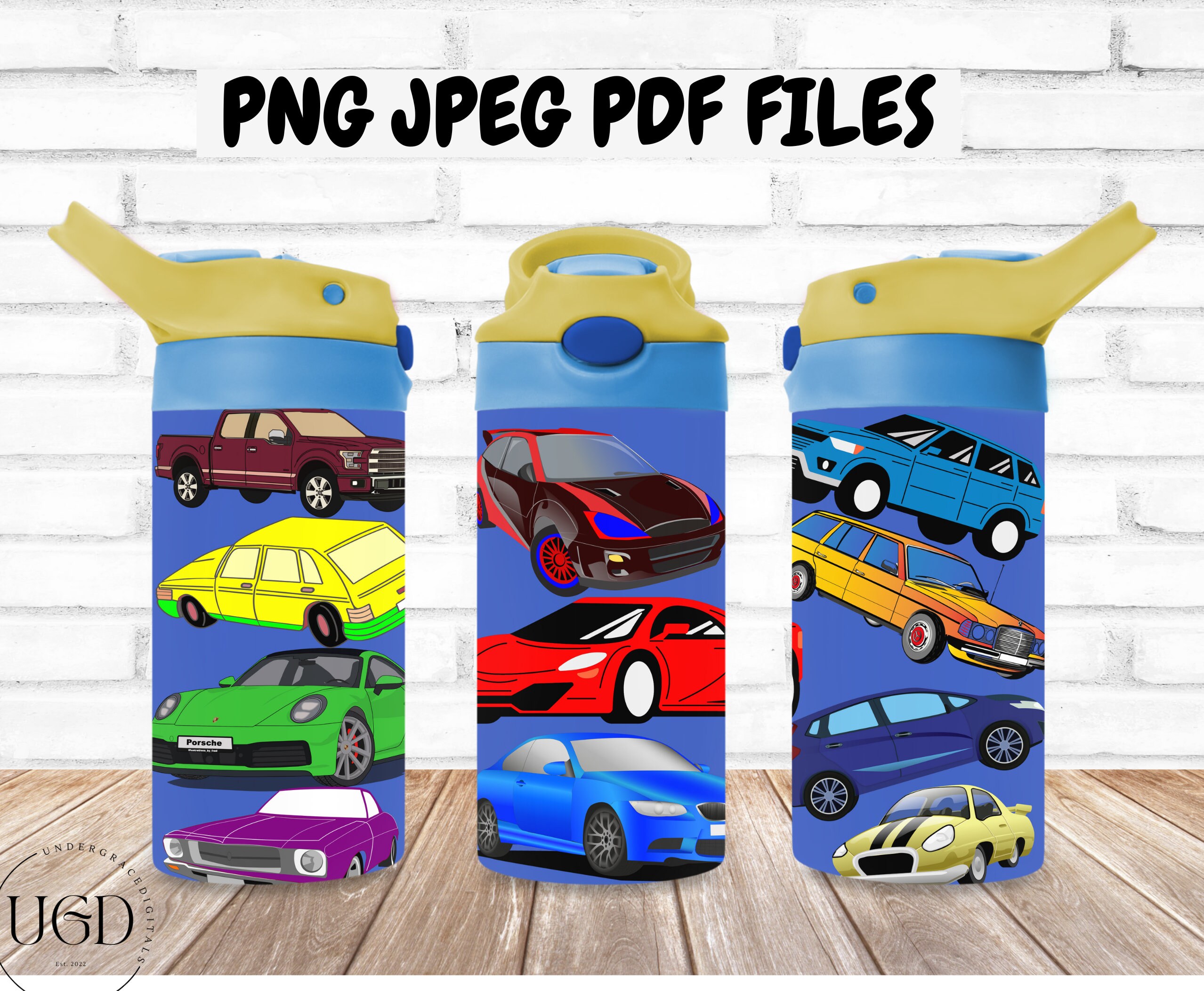 12oz Sippy Cup Sublimation Designs Cars Tumbler Png Sippy - Etsy