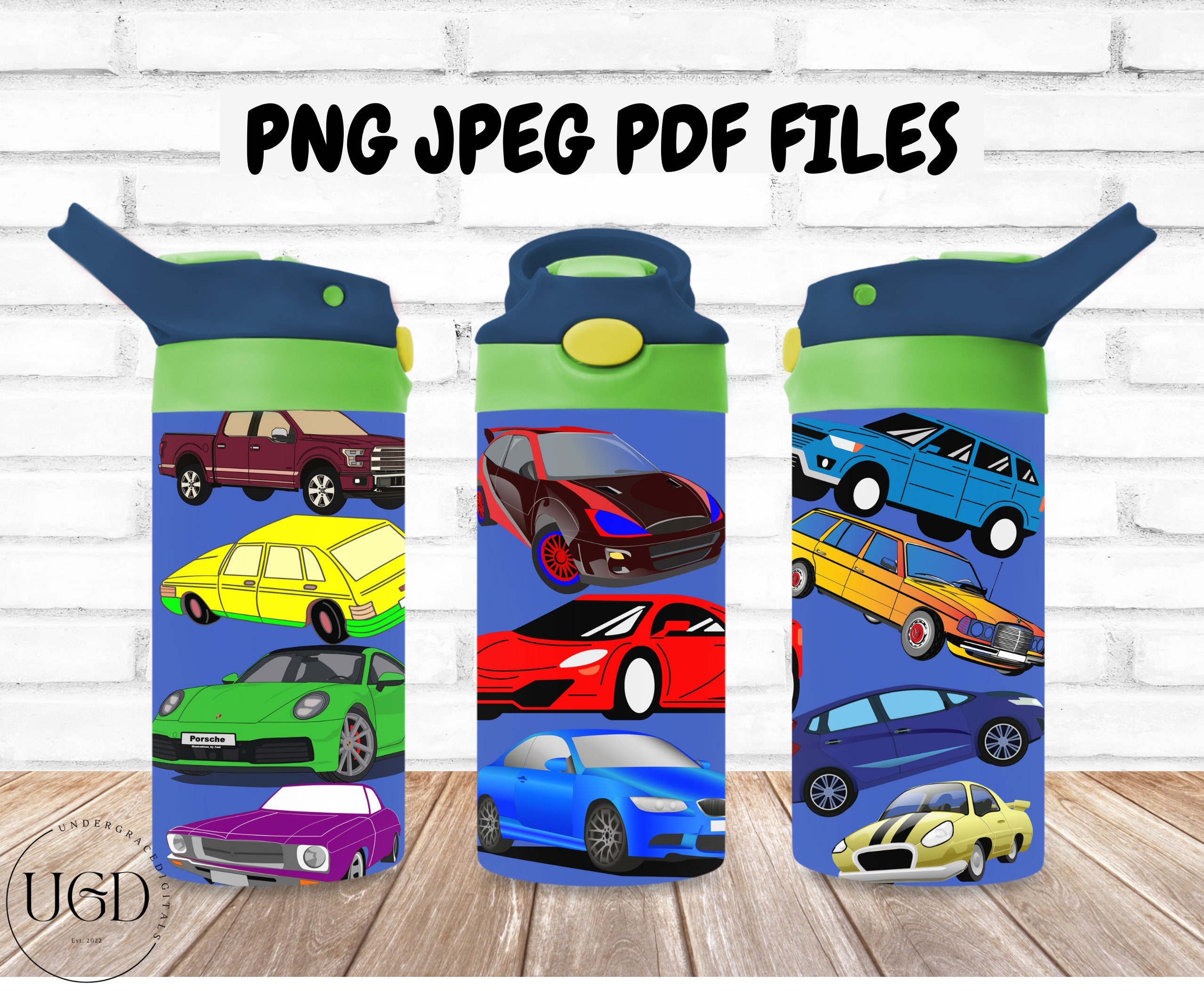 12oz Sippy Cup Sublimation Designs Cars Tumbler Png Sippy - Etsy