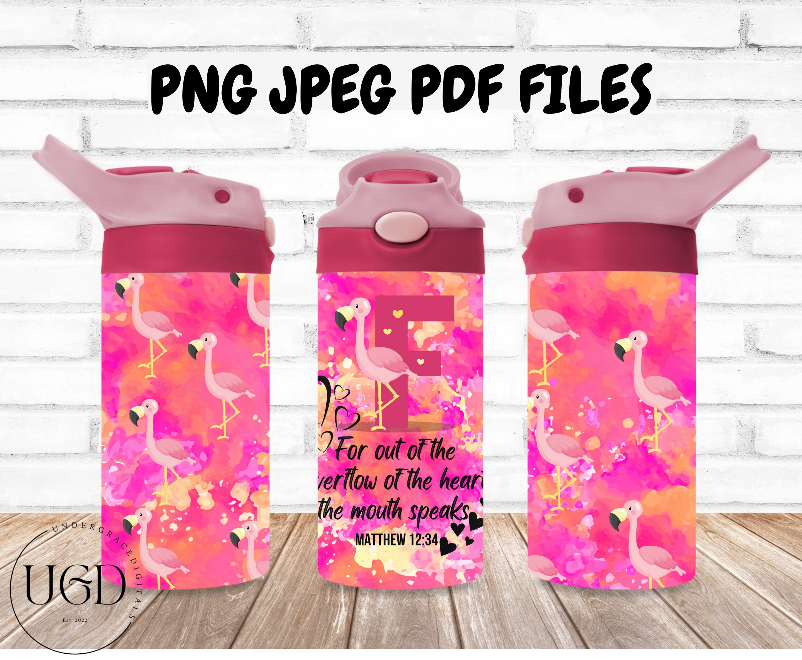 Flamingo Tumbler Png Christian Png 12 Oz Flip Top Tumbler - Etsy