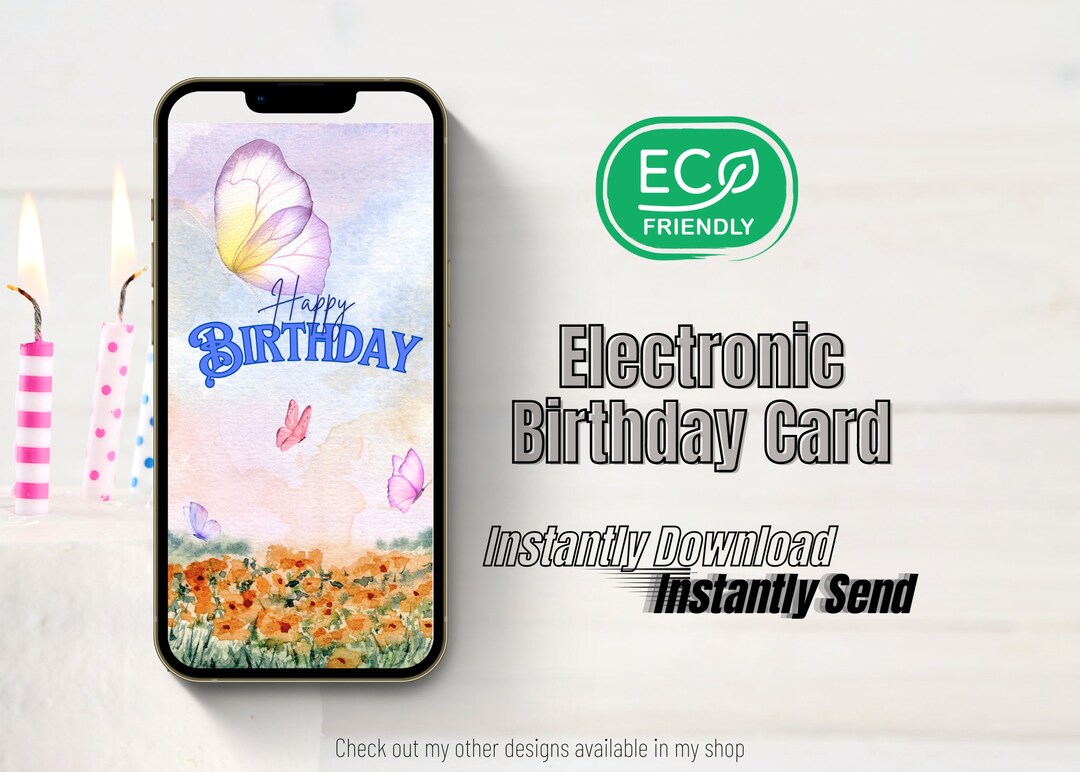 Virtual Birthday Card for Sending Over Email, Text, DM, Etc. | High ...