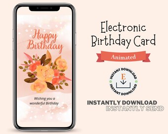 Virtual Animated Birthday Card - Etsy