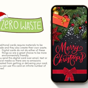 Electronic Christmas Card Merry Christmas Ecard on Black, Send via ...