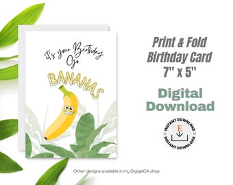 Go Bananas Birthday Card - Etsy