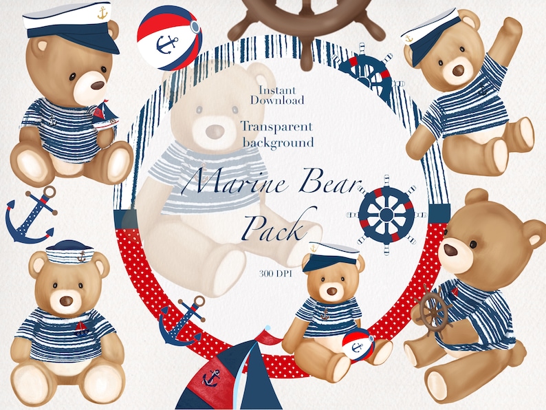 WATERCOLOR CLIPART, Marine Clip Art Nature Scrapbooking Ocean Animals ...